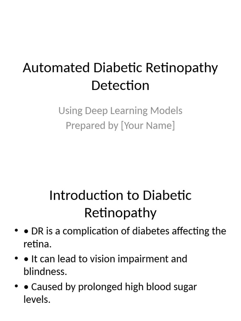 Deep Learning for Diabetic Retinopathy | PDF | Accuracy And Precision ...