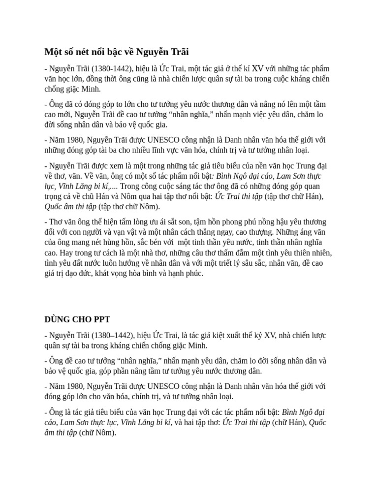 Nguyen Trai | PDF