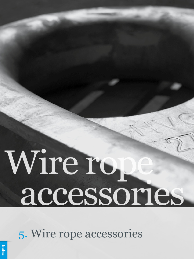 Wire Rope Accessories Catalog | PDF | Rope | Manufactured Goods