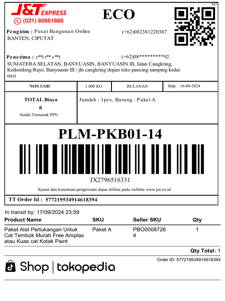 09-16 - 11-24-30 - Shipping Label+packing List | PDF