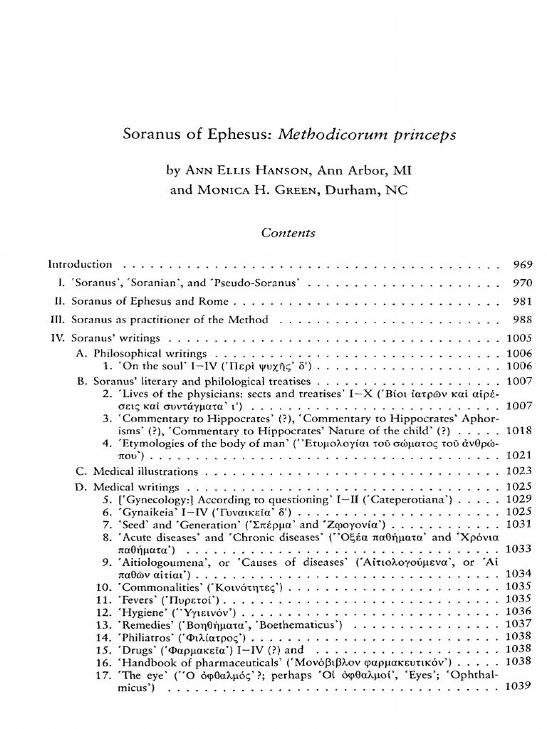 Soranus of Ephesus: Medical Legacy | PDF | Augustine Of Hippo