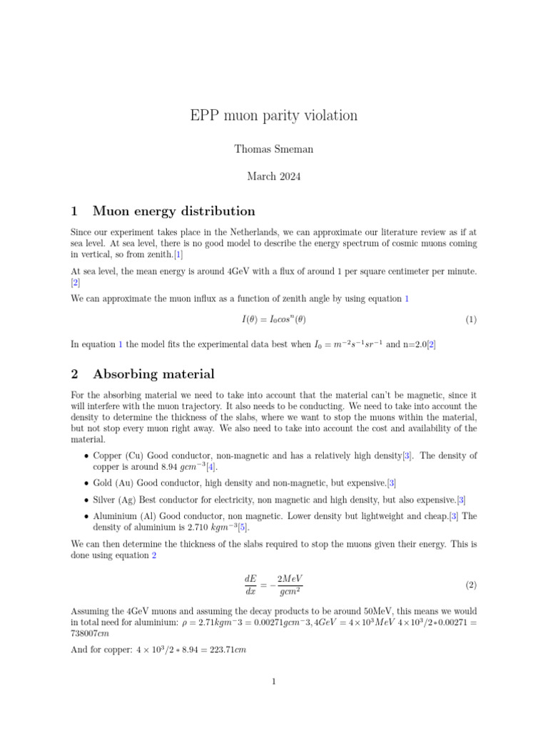 EPP Muon Parity Violation | PDF | Electrical Resistivity And ...