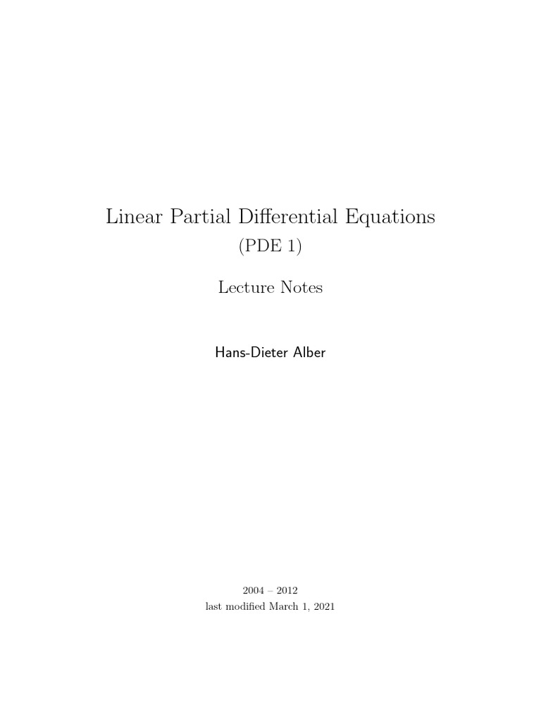 partdiffeqs1 | PDF | Wave Equation | Green's Function