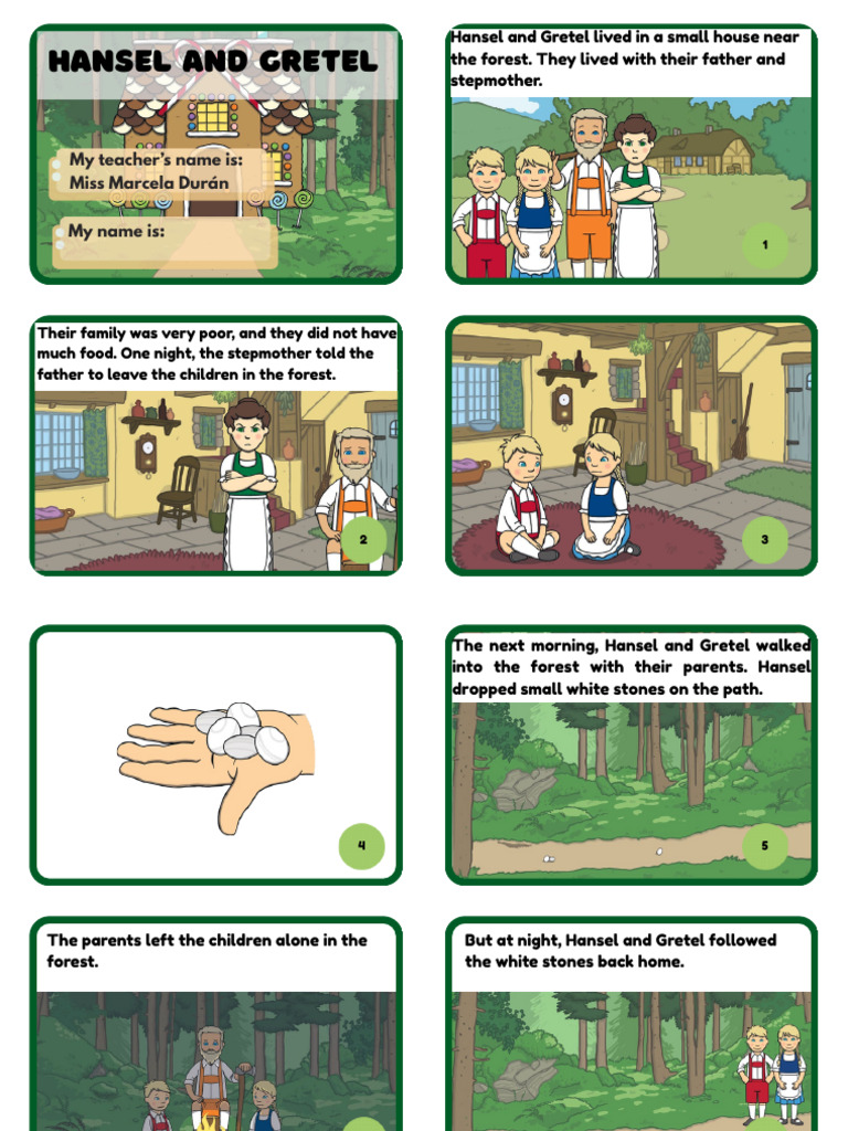 Hansel and Gretel Story and Activities Past Tense PDF | PDF | Hansel ...