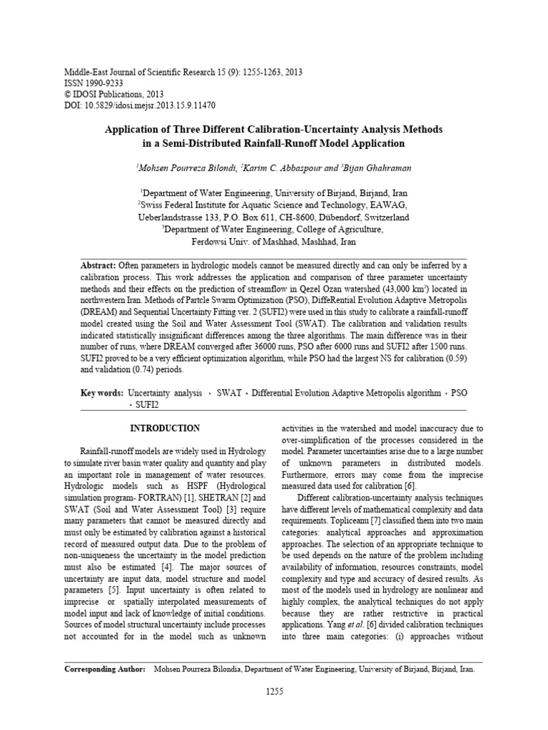 Application of Three Different Calibration-Uncertainty Analysis Methods | PDF | Monte Carlo ...