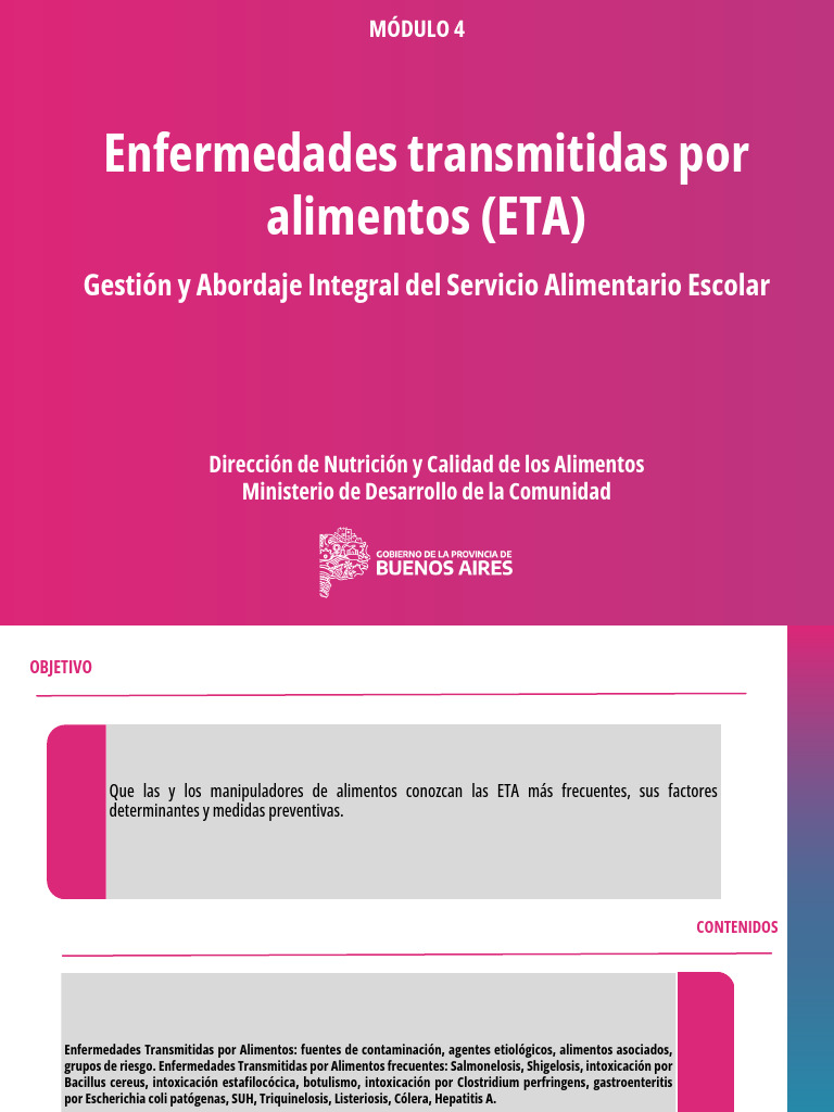 Enfermedades Transmitidas por Alimentos | PDF | Diarrea | Enfermedades ...
