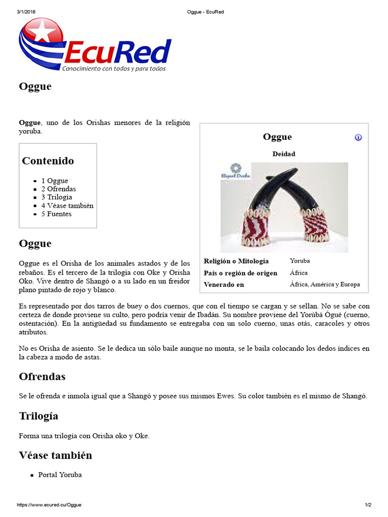 Oggue - EcuRed | PDF