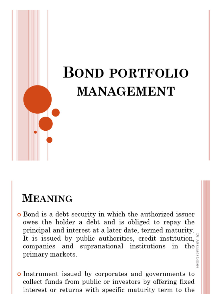 Semi-Active Bond Management Strategies | PDF | Bonds (Finance) | Yield ...