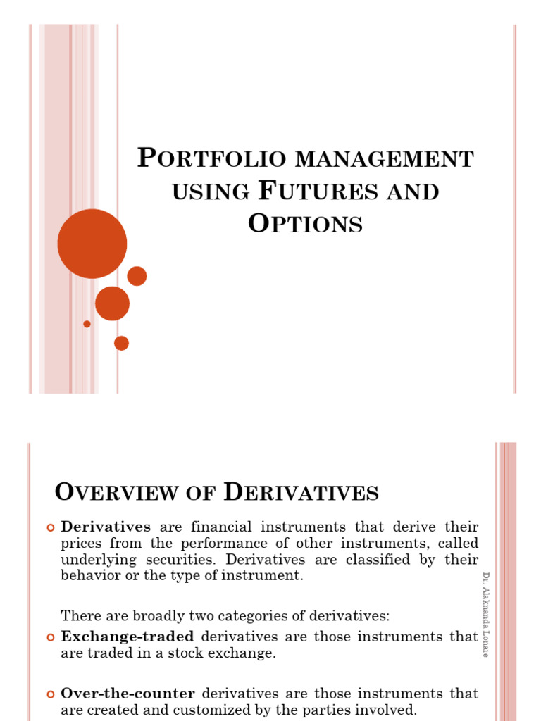 Unit 14 Portfolio Management Using Futures and Options | PDF ...