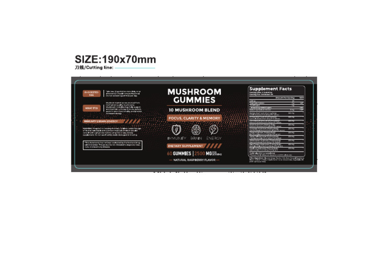 Mushroom Gummies Label | PDF