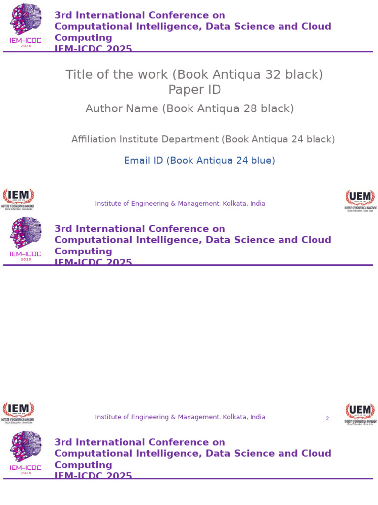 IEM-ICDC 2025 Conference Overview | PDF