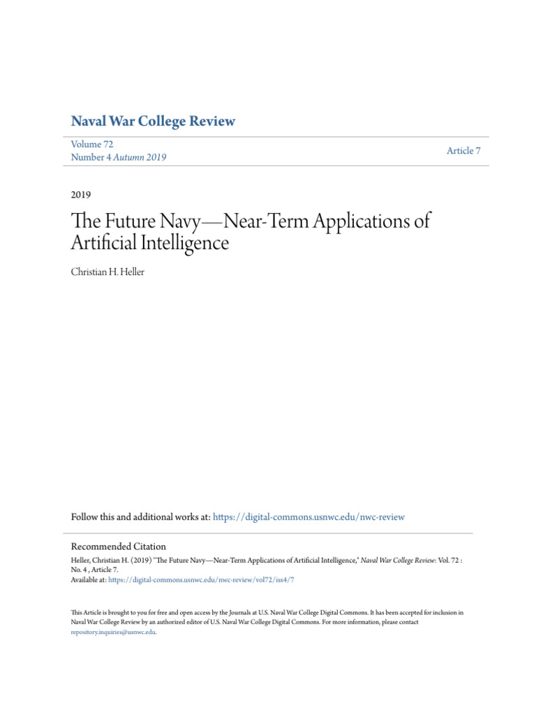 Future Navy: AI Applications in Warfare | PDF | Artificial Intelligence ...