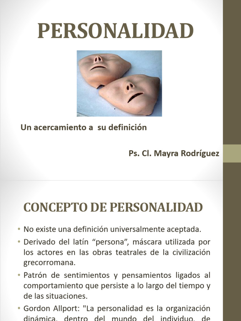 Definición y factores de la personalidad | PDF | Comportamiento ...