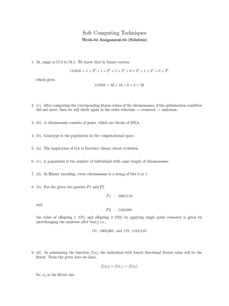 Week04 Assignment04 Solution | PDF | Fitness (Biology) | Natural Selection