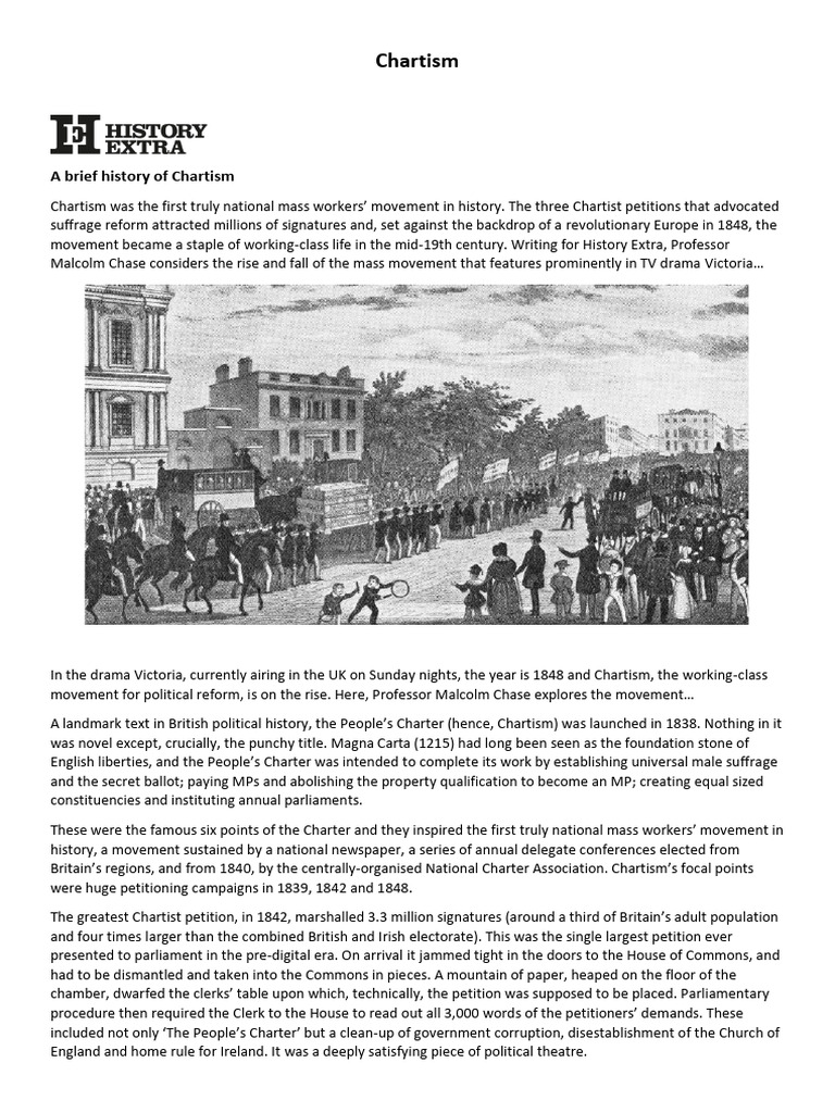 Workpack.docx chartism | PDF | Democracy | Political Ideologies