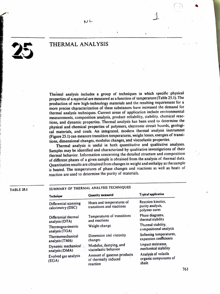 Thermal Analysis | PDF | Differential Scanning Calorimetry | Thermal ...