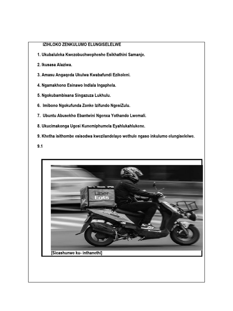 Izihloko Zenkulumo Elungiselelwe | PDF