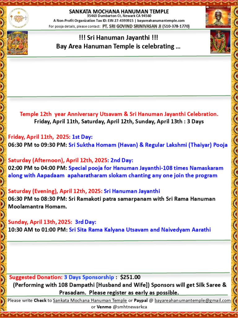 Hanuman Jayanthi Celebration 2025 | PDF