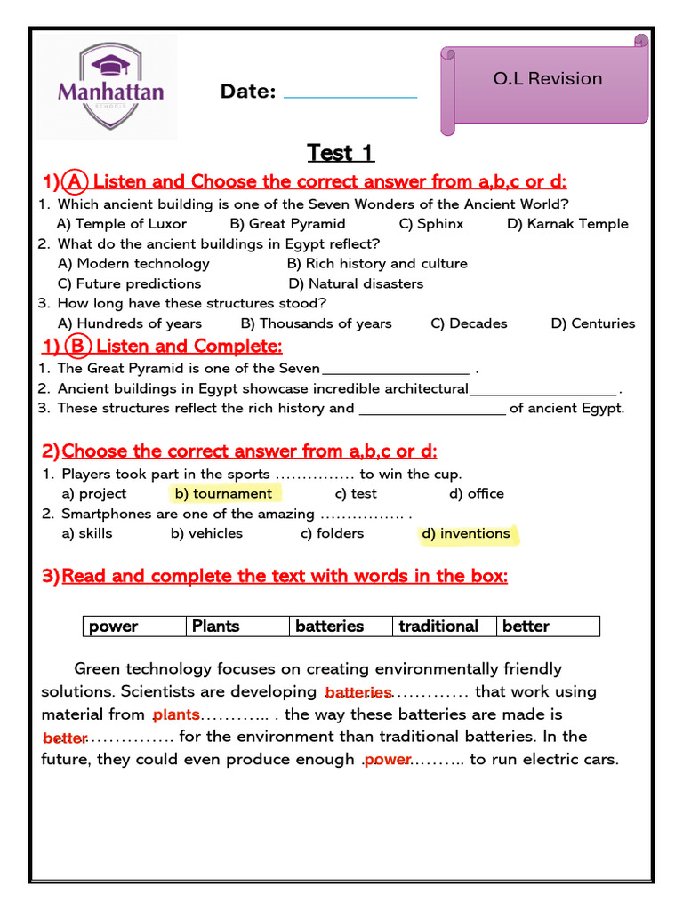 Egyptian History and Inventions Quiz | PDF | Internet Fraud | Phishing