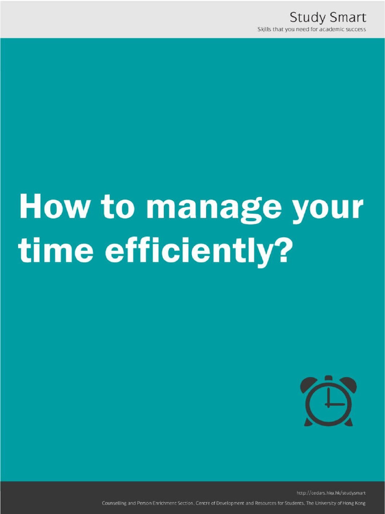 How To Manage Your Time Efficiently | PDF