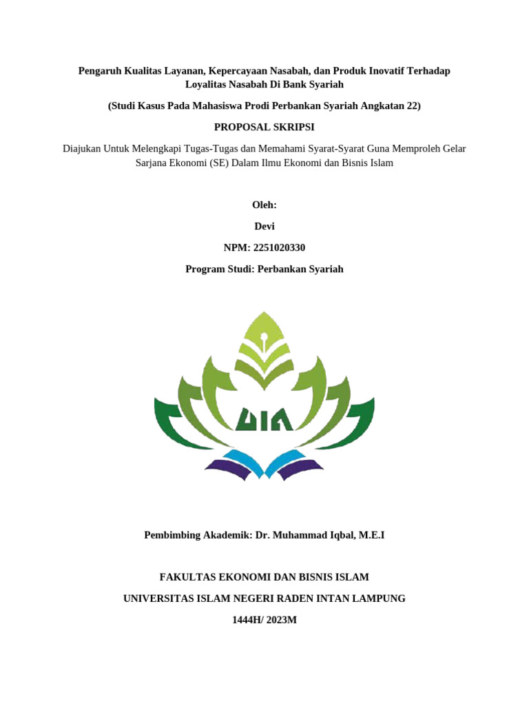 Devi Metopen Proposal | PDF