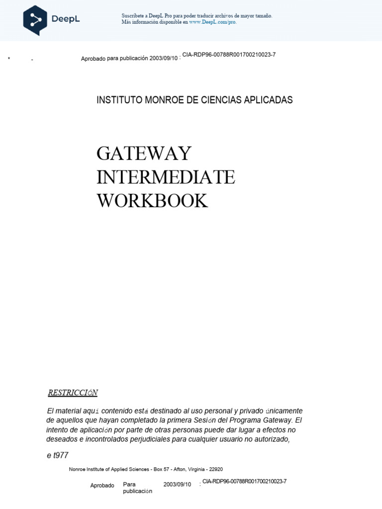 Workbook Intermedio Gateway CIA | PDF | Respiración
