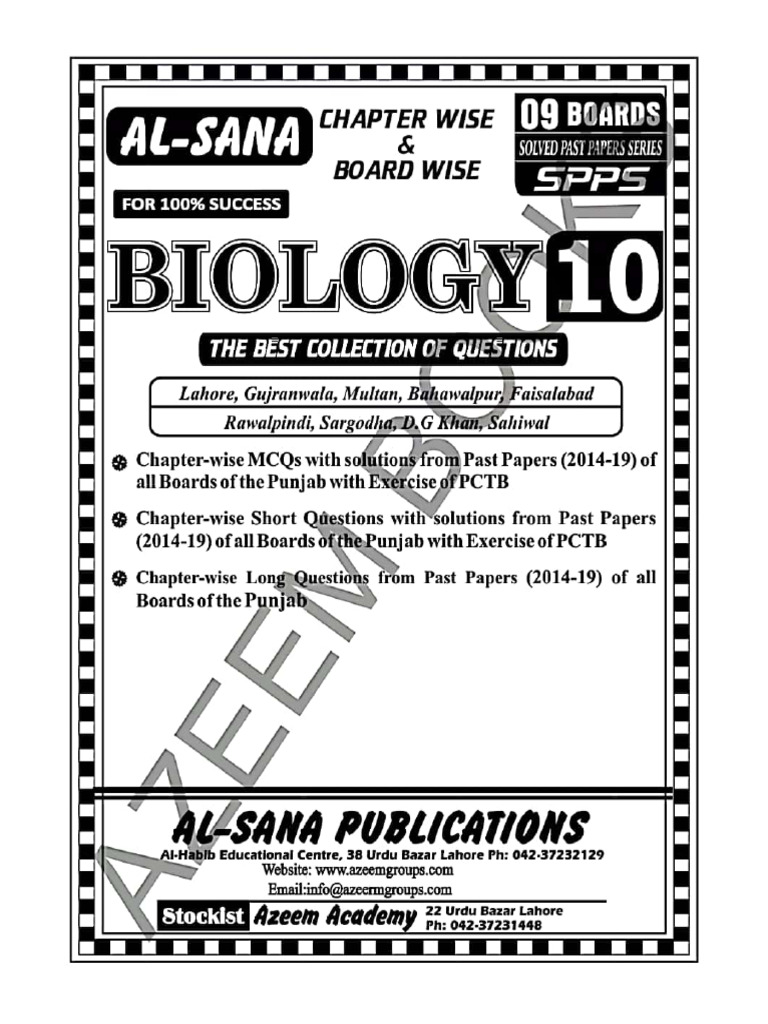 10th Bio em Past Papers Alsana | PDF