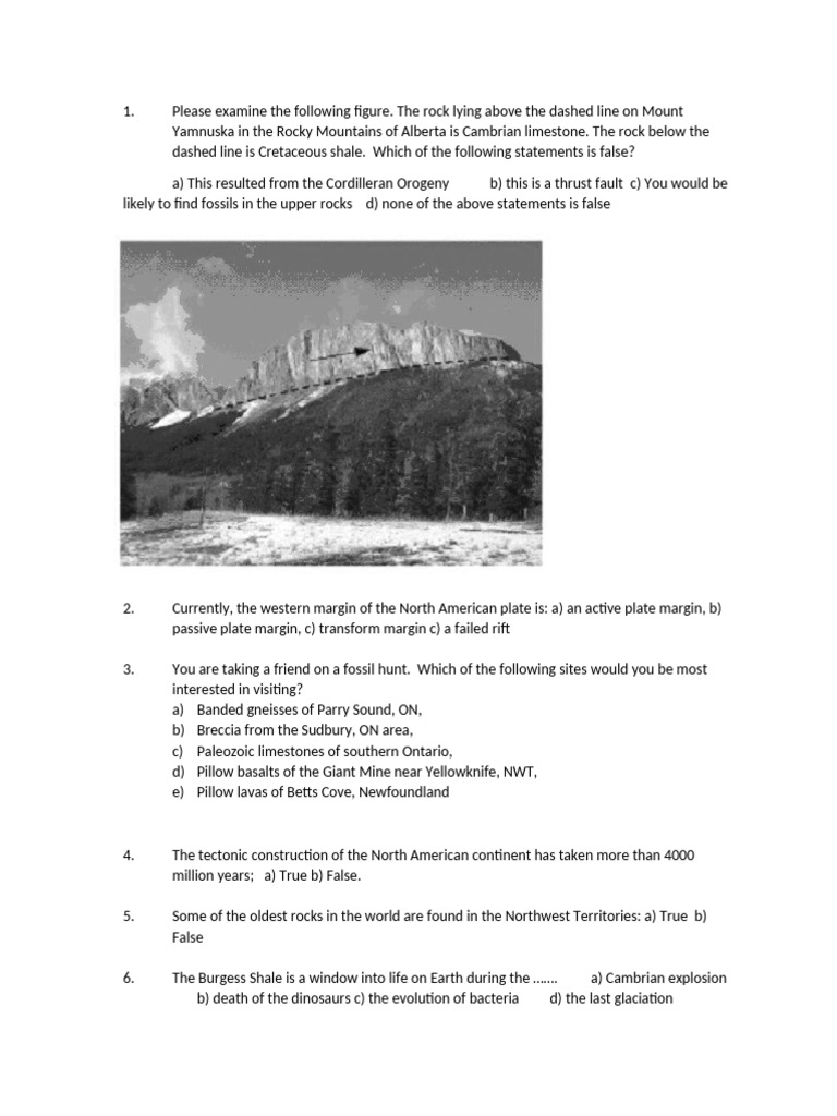 Practice Half-Final Questions | PDF | Plate Tectonics | Aquifer