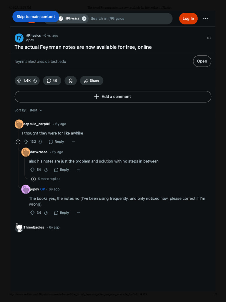 The Actual Feynman Notes Are Now Available For Free, Online - R ...