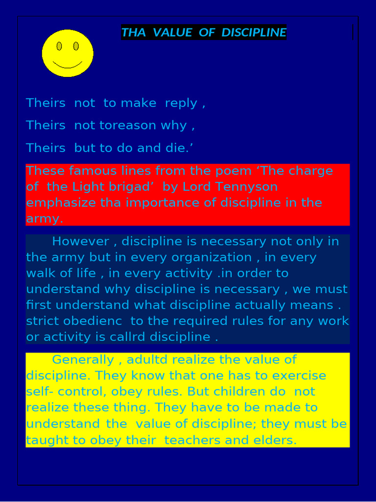 Tha Value of Discipline (S) | PDF