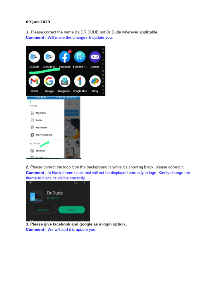 DR - DUDE Clients Feedback | PDF
