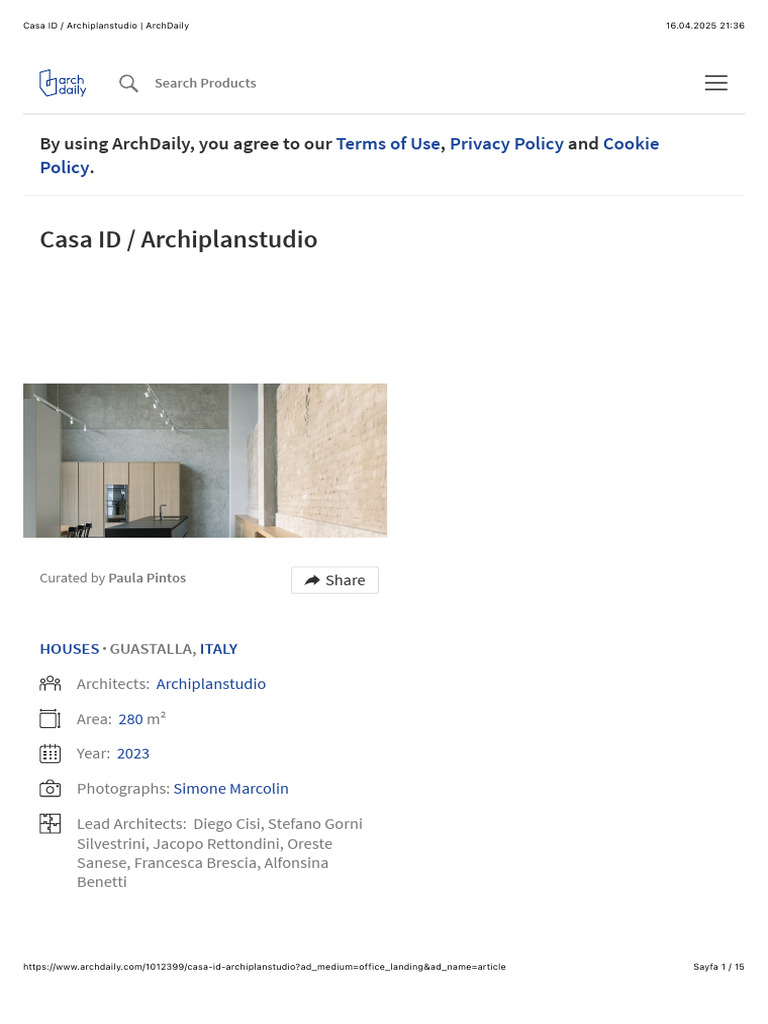 Casa ID : Archiplanstudio | ArchDaily | PDF | Architectural Elements | Building Engineering