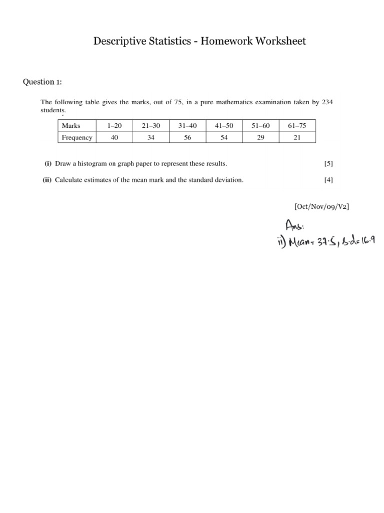 Representation of Data Worksheet 4 | PDF