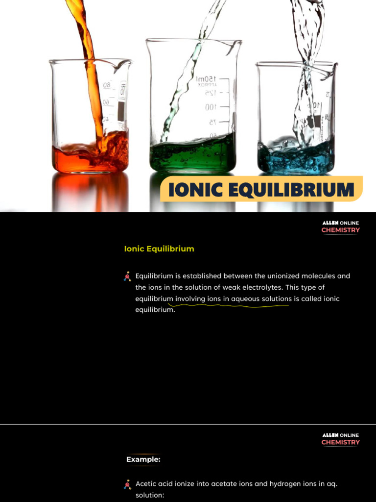 One Shot - Ionic Equilibrium | PDF | Hydroxide | Salt (Chemistry)