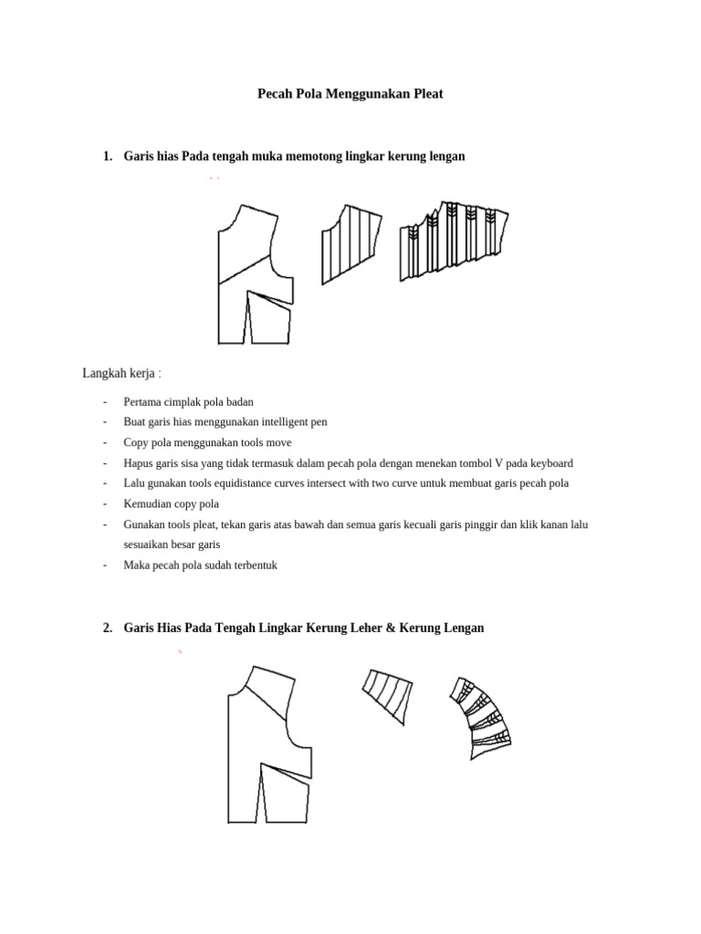 Cad Pecah Pola Menggunakan Pleat - Tri Wahyuni | PDF