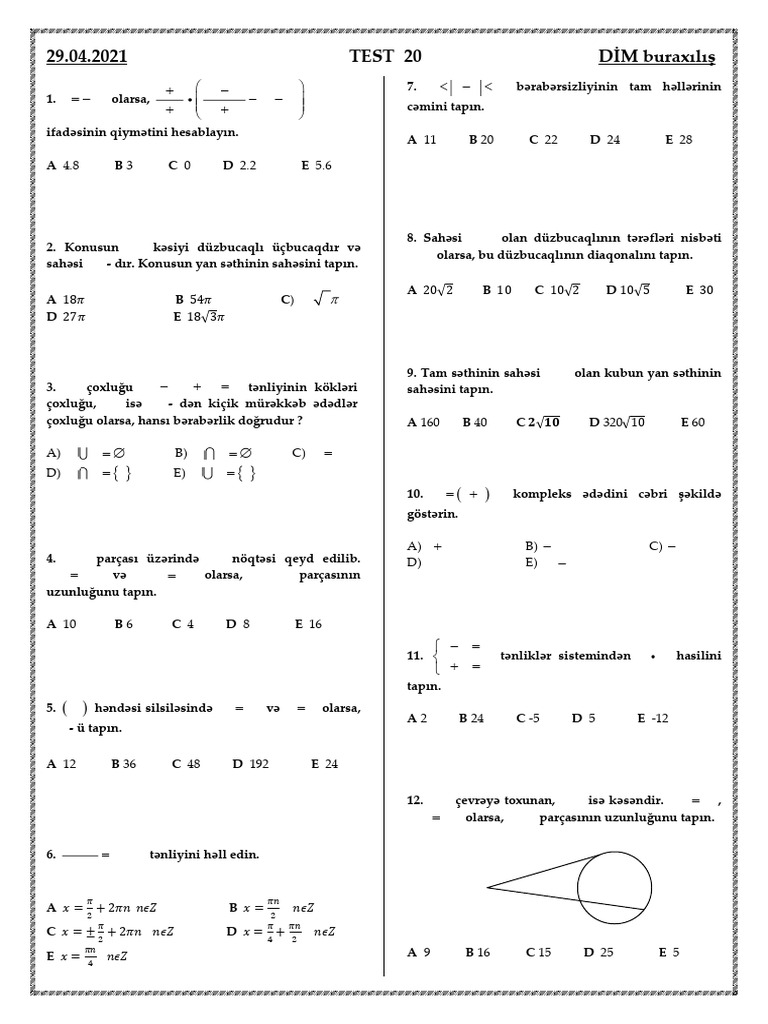 Test 20 | PDF