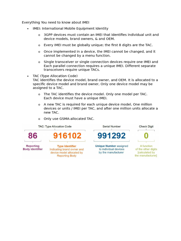 Understanding IMEI and TAC Codes | PDF