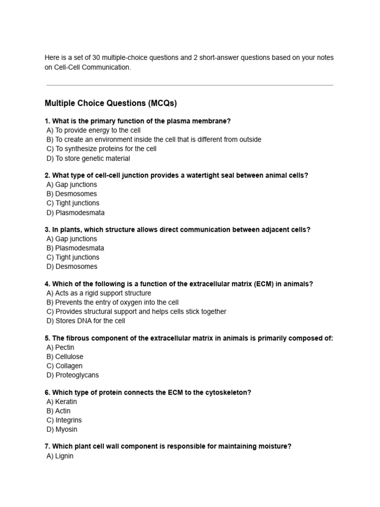 BLG 143 Midterm 2 Practice | PDF | Cell Signaling | Signal Transduction