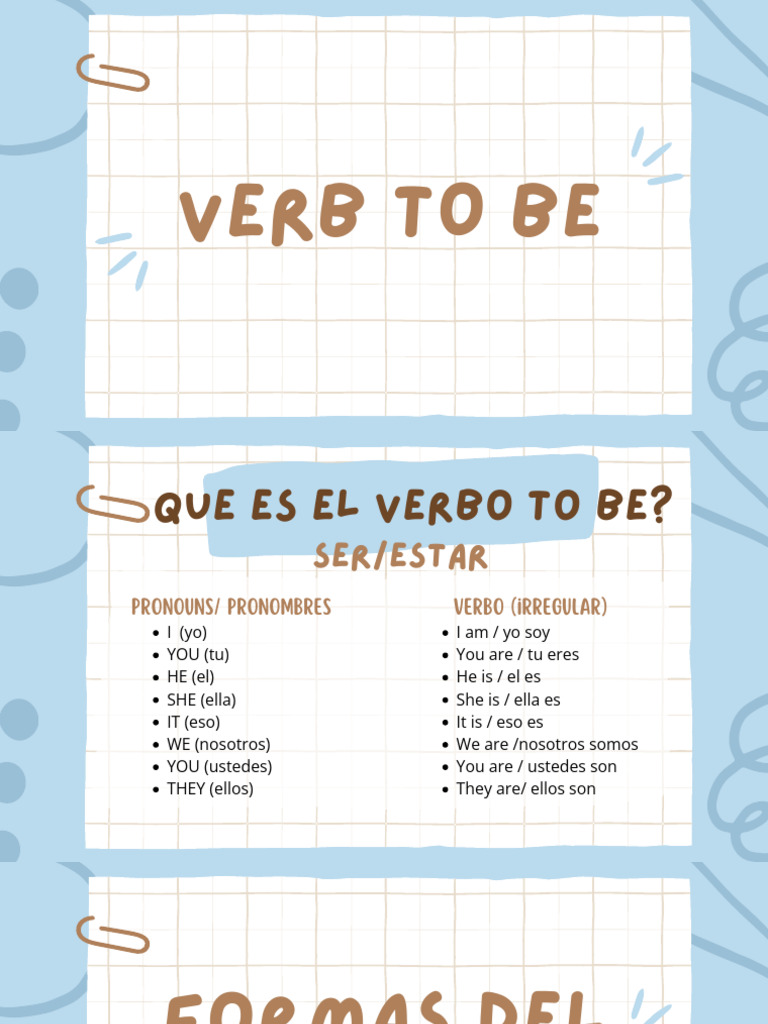 Verbo To Be | PDF