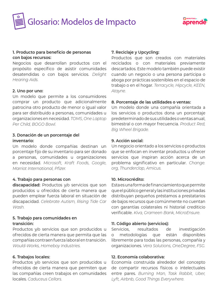 Modelos de Venta Modelos de Impacto | PDF | Publicidad | Cupón