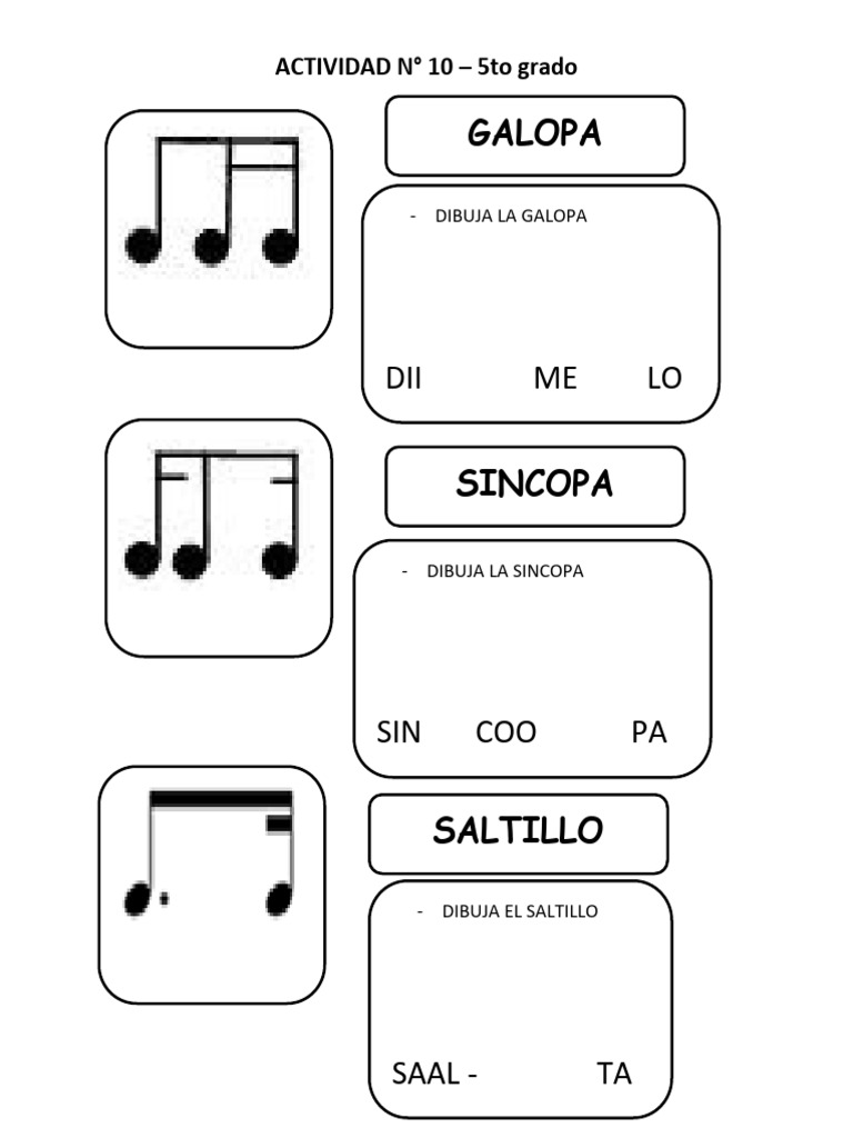 Ficha - PATRONES RITMICOS | PDF