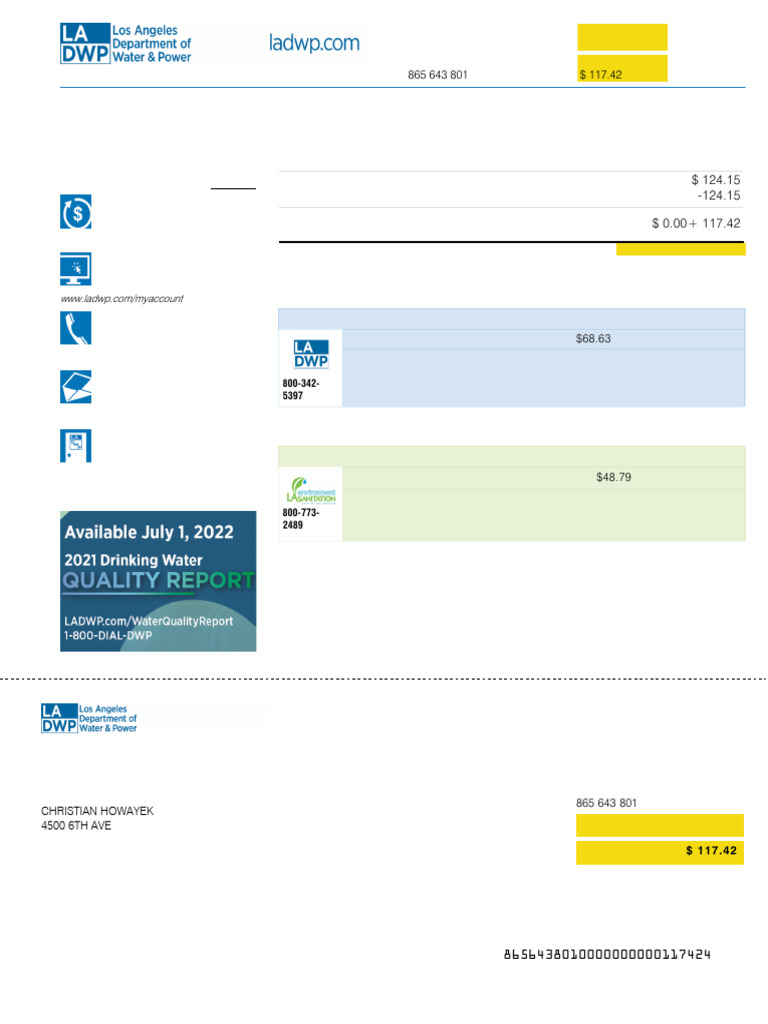 617855424-Chris-LADWP-Bill 1 4 Translate | PDF
