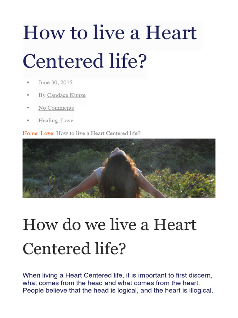 How To Live A Heart Centered Life? | PDF | Feeling | Emotions
