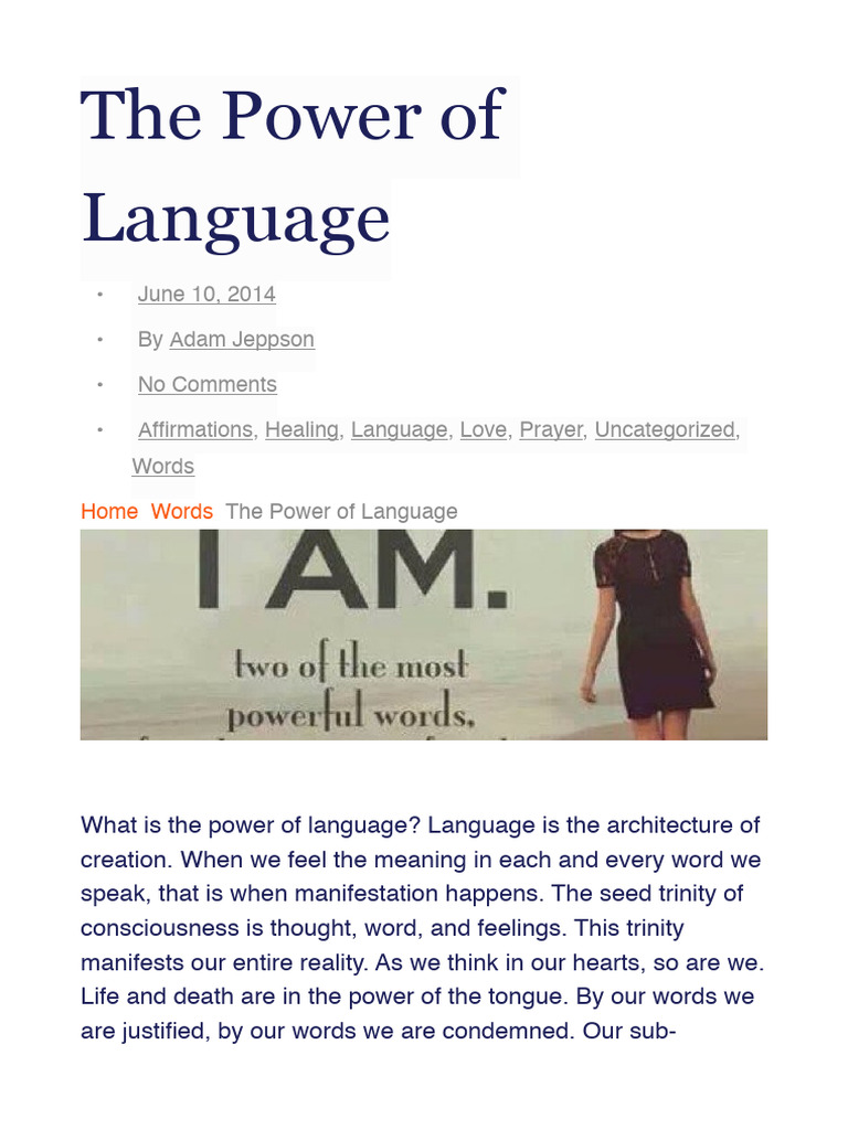 The Power of Language | PDF | Psychology | Psychological Concepts