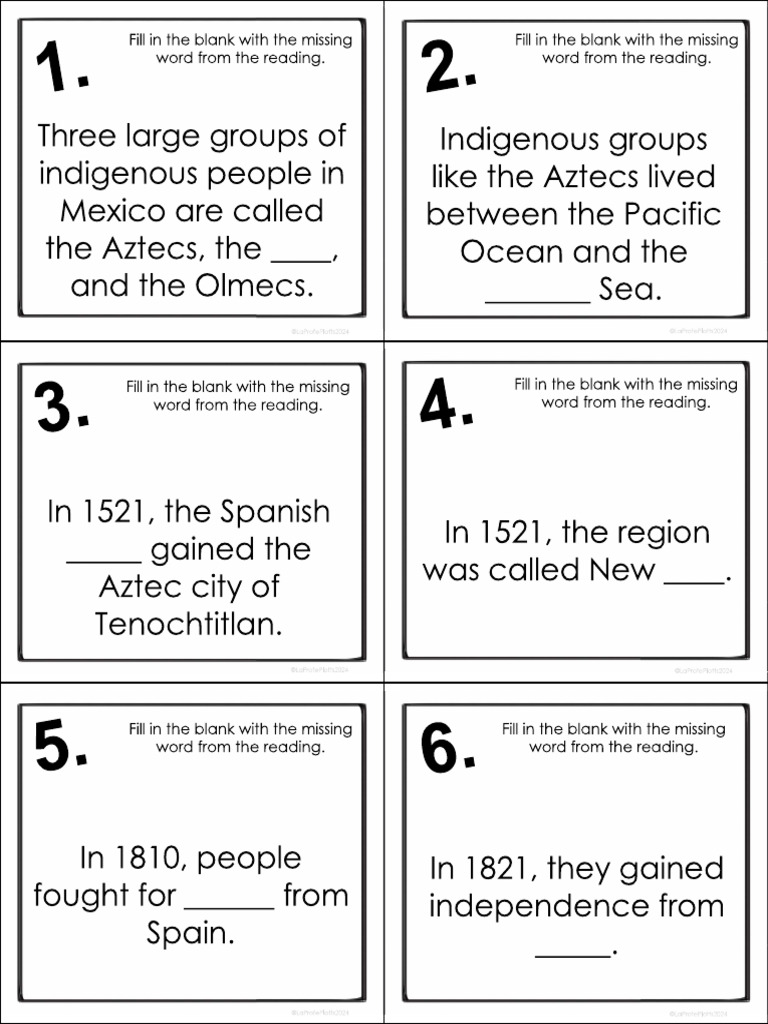 LLP Mexico Card Questions | PDF