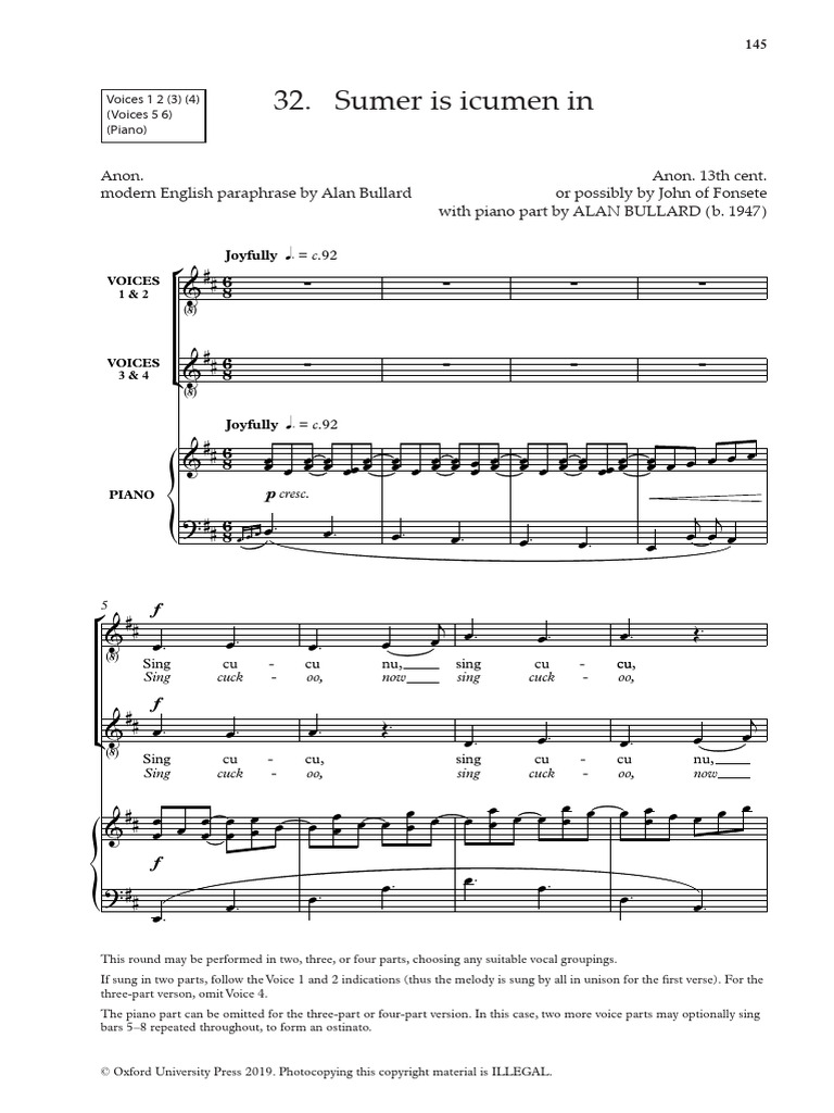 Sumer Is Icument in Music Extract | PDF