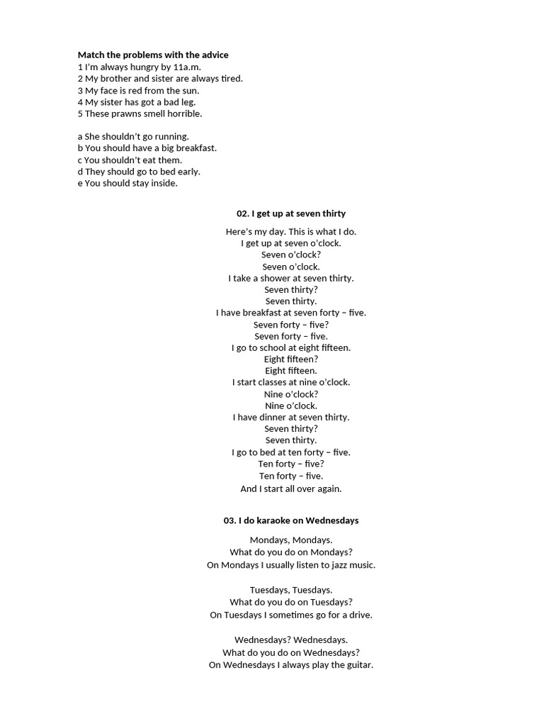Advice for Common Problems | PDF