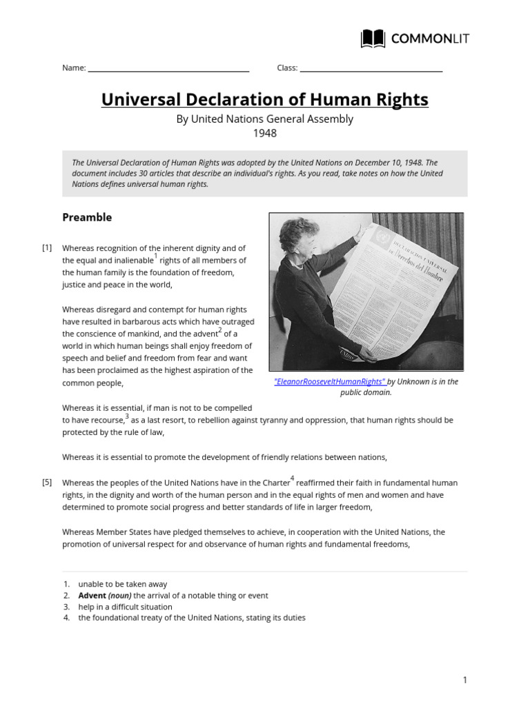 Universal Declaration of Human Rights-Teacher-12 | PDF | Human Rights ...