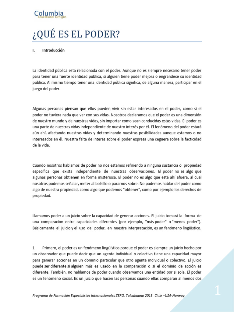 Qué Es El Poder | PDF