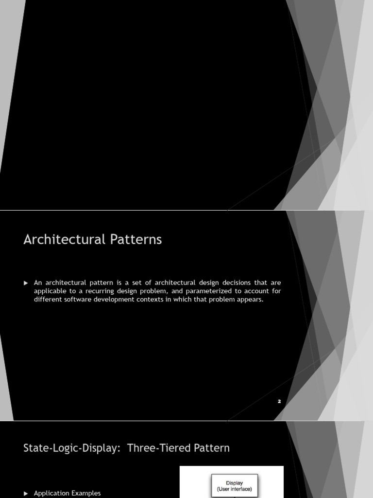 Lecture 4.4- Designing Architectures (Architectural Patterns and Styles) | PDF | Model–View ...